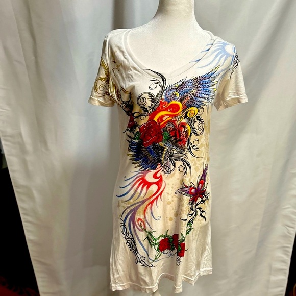 Brad Butter | Tops | Vintage Brad Butter Tunictee Shirt With Crystals ...